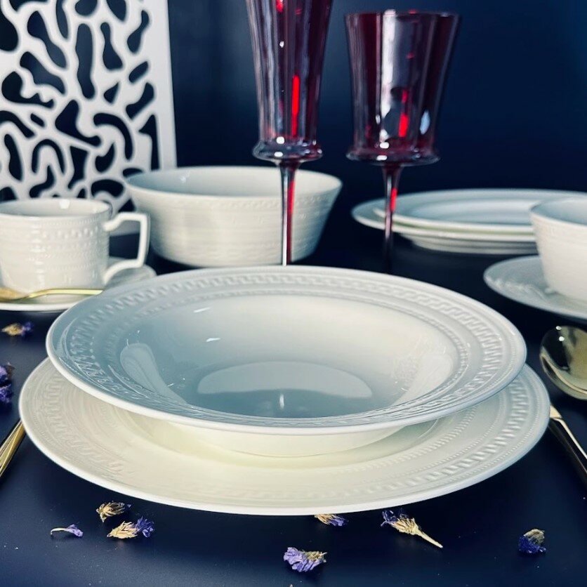 Набор из 6 глубоких тарелок 23см марсель Костяной фарфор 225-052 118-225-052