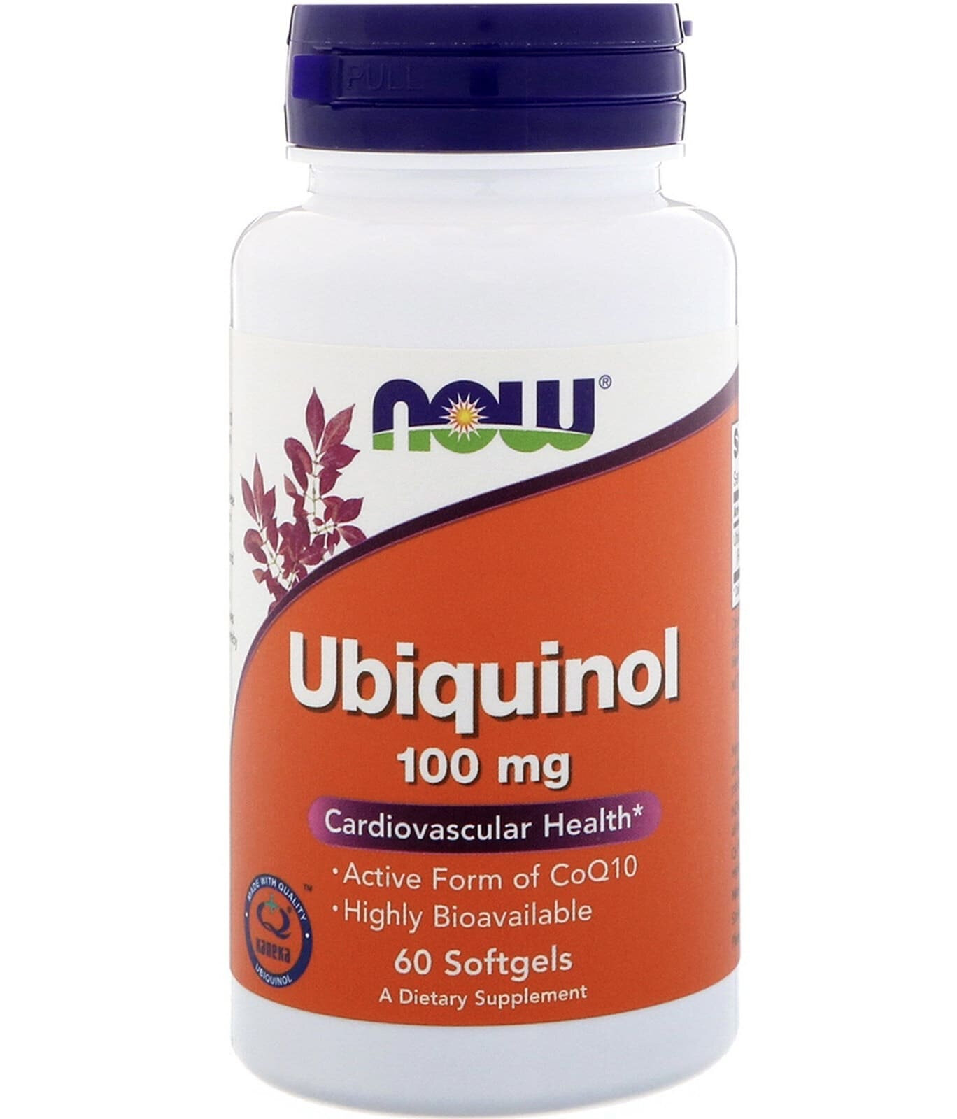 NOW Foods Ubiquinol, Убихинол 100 мг, восстановленная форма коэнзима Q10 60 гелевых капсул