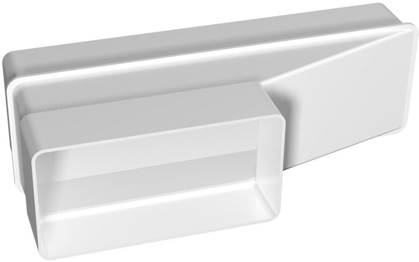 612РП20П Соединитель эксцентриковый плоских воздуховодов ЭРА 60х120/60х204, пластик