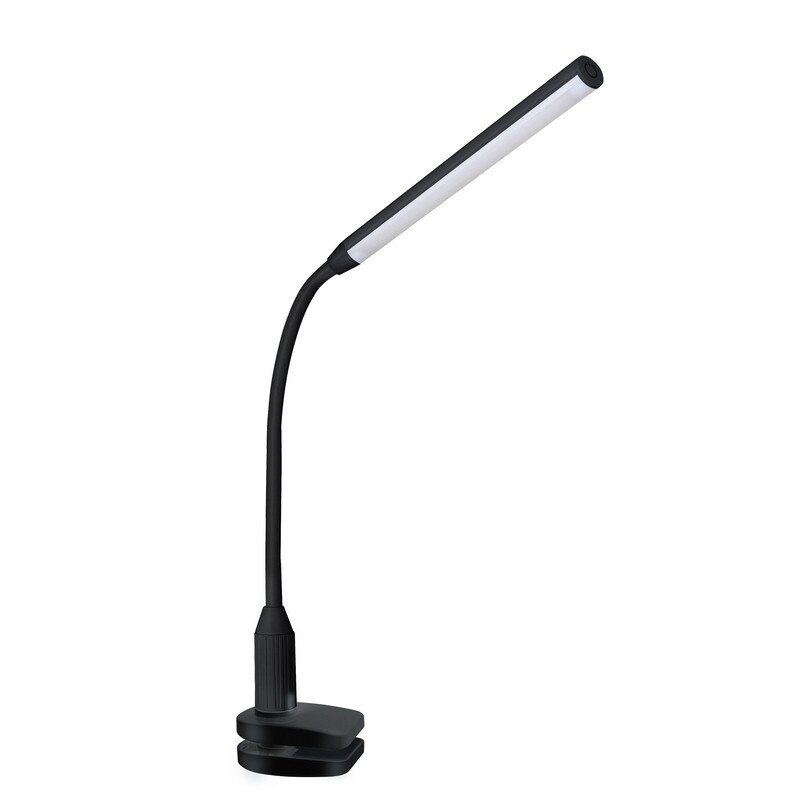 Светильник настольный Camelion LED, черный, 4 уровня яркости, сенсорное выключение, зажим-струбцина