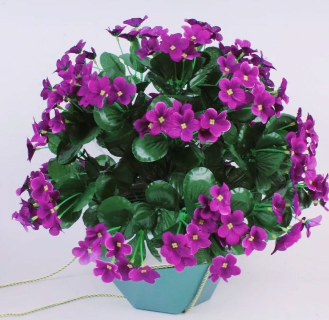Искусственный Куст фиалки , Цвет: Розовый