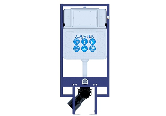 Монтажная рама для подвесного унитаза AQUATEK INS-0000020 + звукоизоляционная прокладка