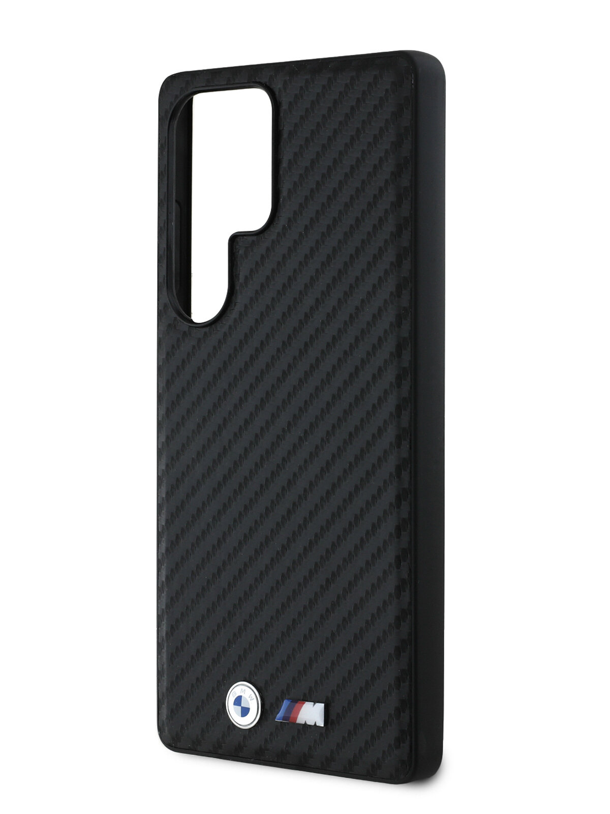 BMW для Galaxy S25 Ultra чехол M-Collection PU Carbon Metal logo Hard Black (MagSafe)