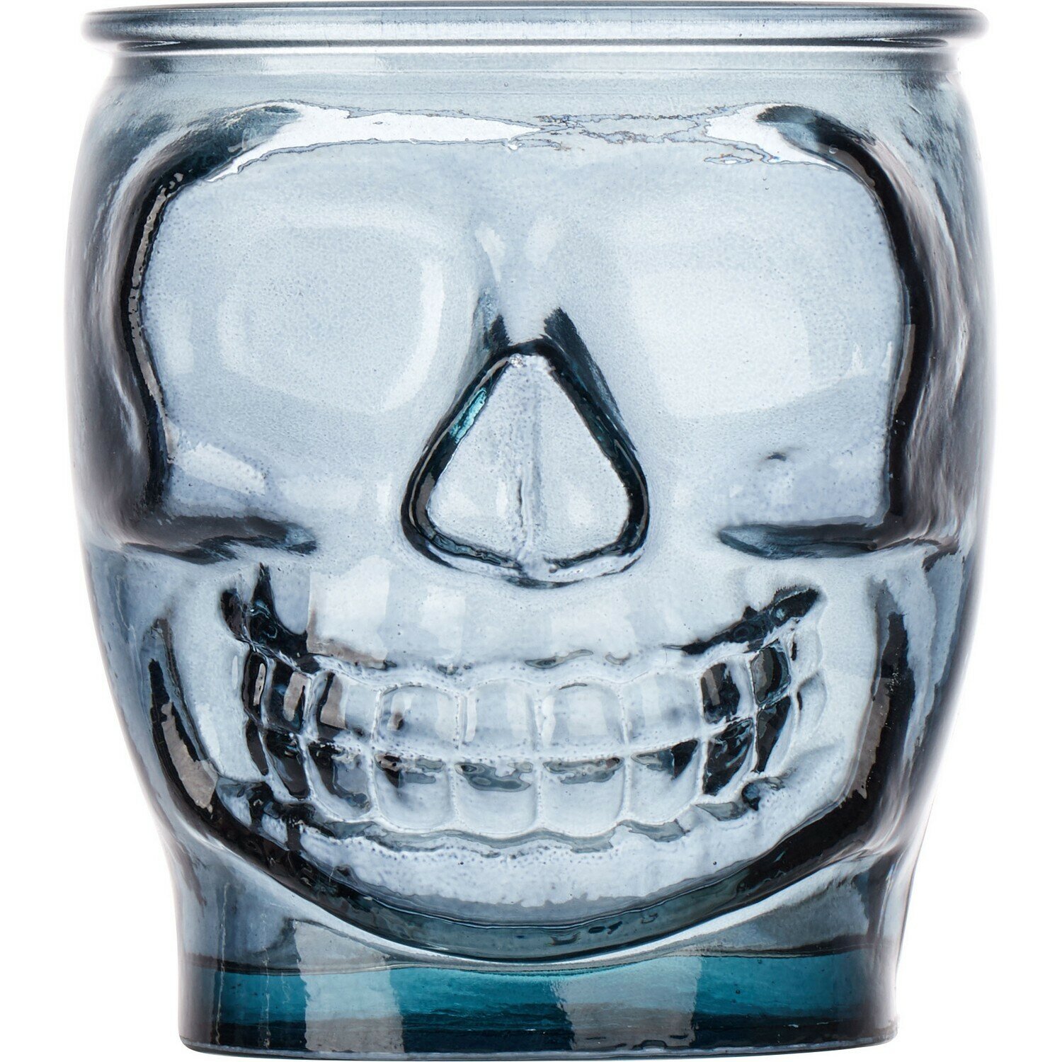 Стакан для коктейлей "Череп"; 400мл; D89, H102мм; синий