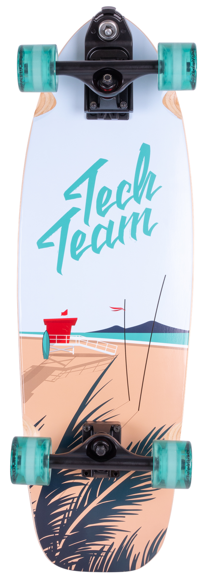 Сёрфскейт Tech Team "Sunset", 32x10, Single-kicktail - 2024 Beach