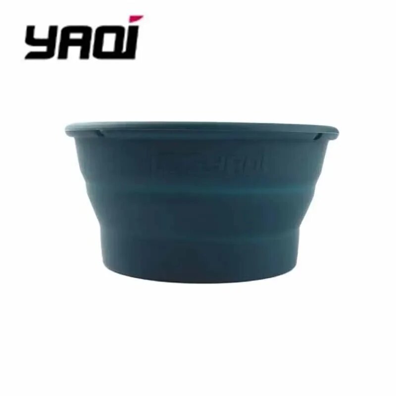 Складная силиконовая чаша для бритья Yaqi синего цвета для путешествий