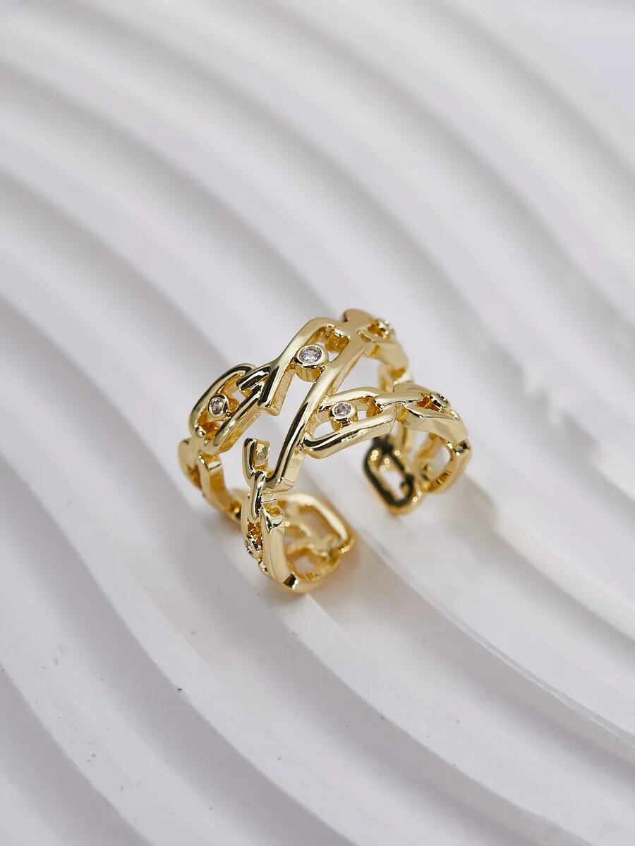 Кольцо, фианит, циркон, кристалл