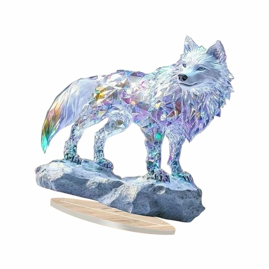 Акриловая подставка для украшения рабочего стола украшение-подставка Crystal wolf