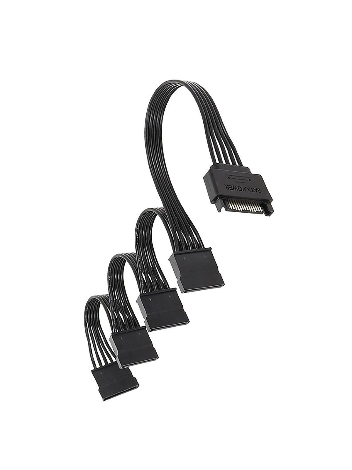 18AWG Sata 15PIN Extension Cable 15Pin to 1 2 3 4 5 Splitter for Game Computer Hard Disks Power Supply