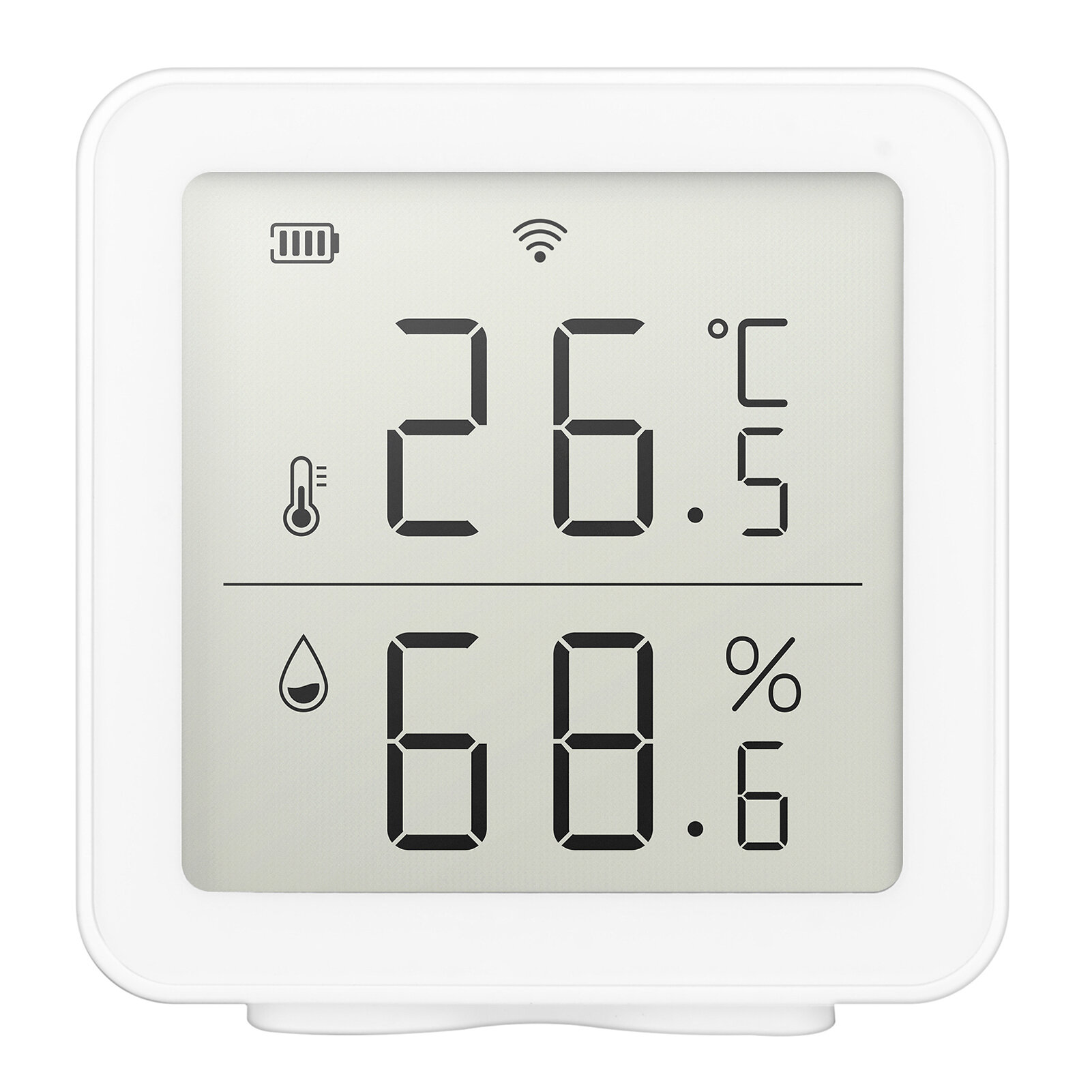 Датчик температуры Tuya WiFi для умного дома, совместимый с беспроводным внутренним монитором Alexa, оповещения в режиме реального времени