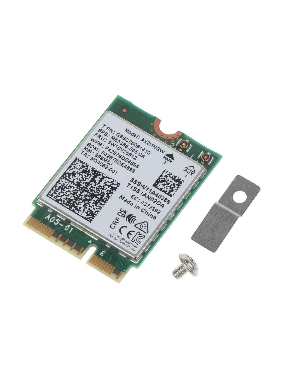 WiFi 6E AX211NGW Tri Band 2.4G/5G/6Ghz Wireless Network Card Adapter for Bluetooth-compatible 5.2 Intel M.2 KeyE CNVio