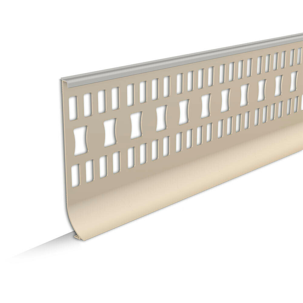 Плинтус ПВХ Идеал 100 мм светло-серый 2200 мм под линолеум