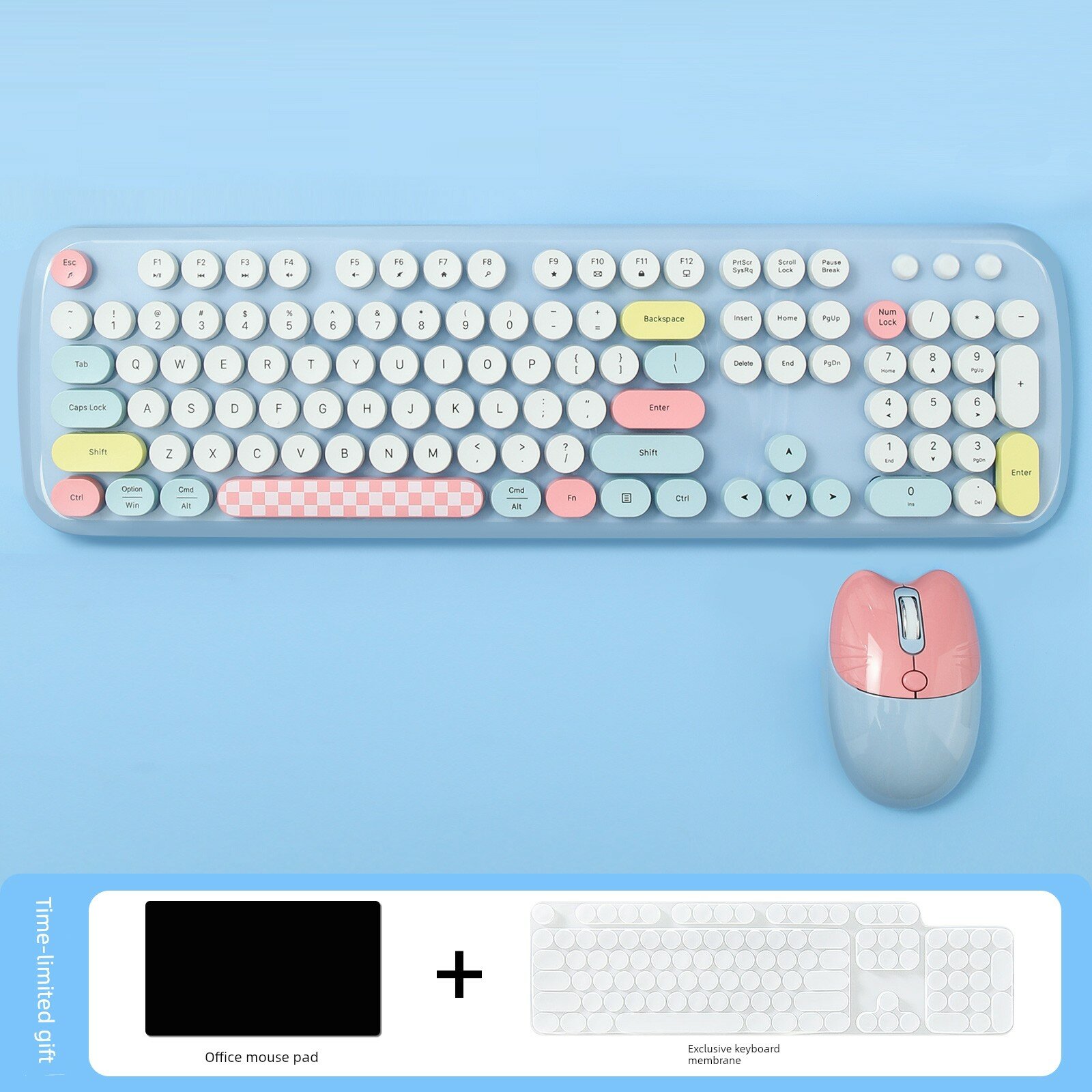 Беспроводной комплект клавиатуры и мыши Mofii Zero для девочек, для компьютера, ноутбука, офисной работы, приятный на