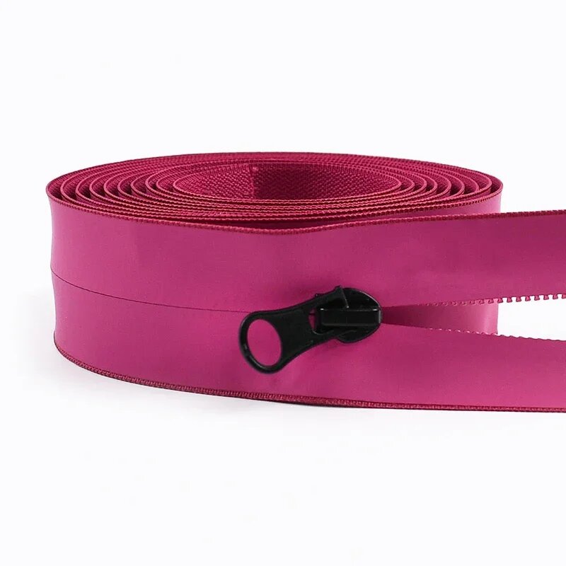Meetee 5# водонепроницаемые нейлоновые молнии 2-10 м Розовый, ZA810-174-No5, 2M(2Pcs Sliders)