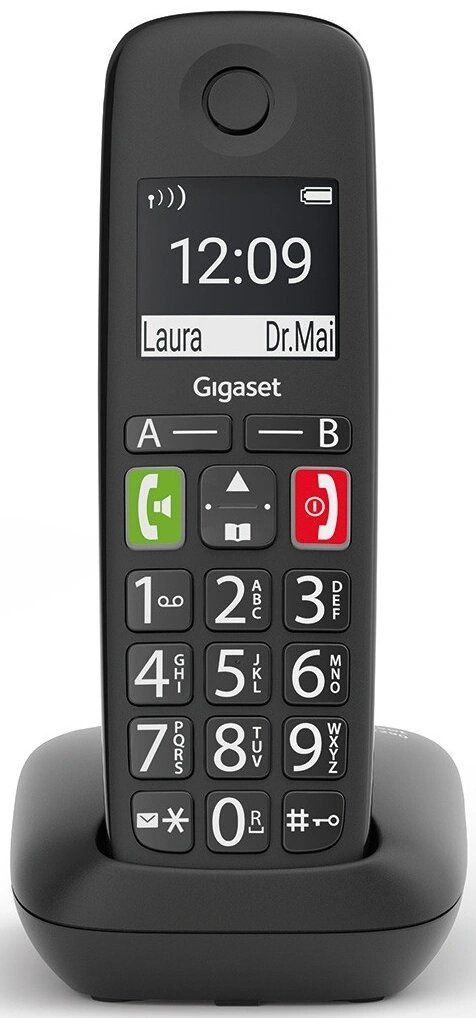 Р/Телефон Dect Gigaset E290 черный АОН — фото 1
