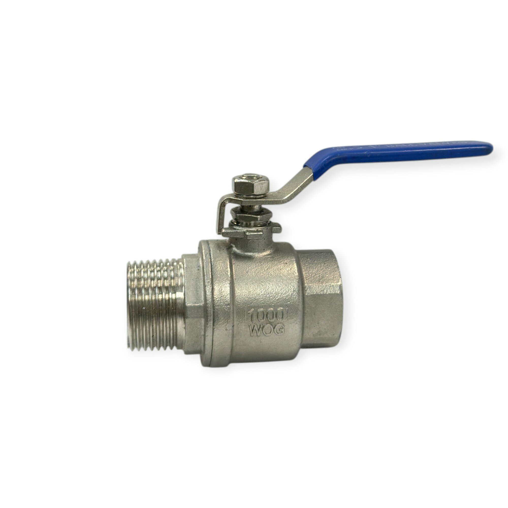 Кран 1 дюйм, из нержавеющей стали, резьба папа-мама с длинным рычагом