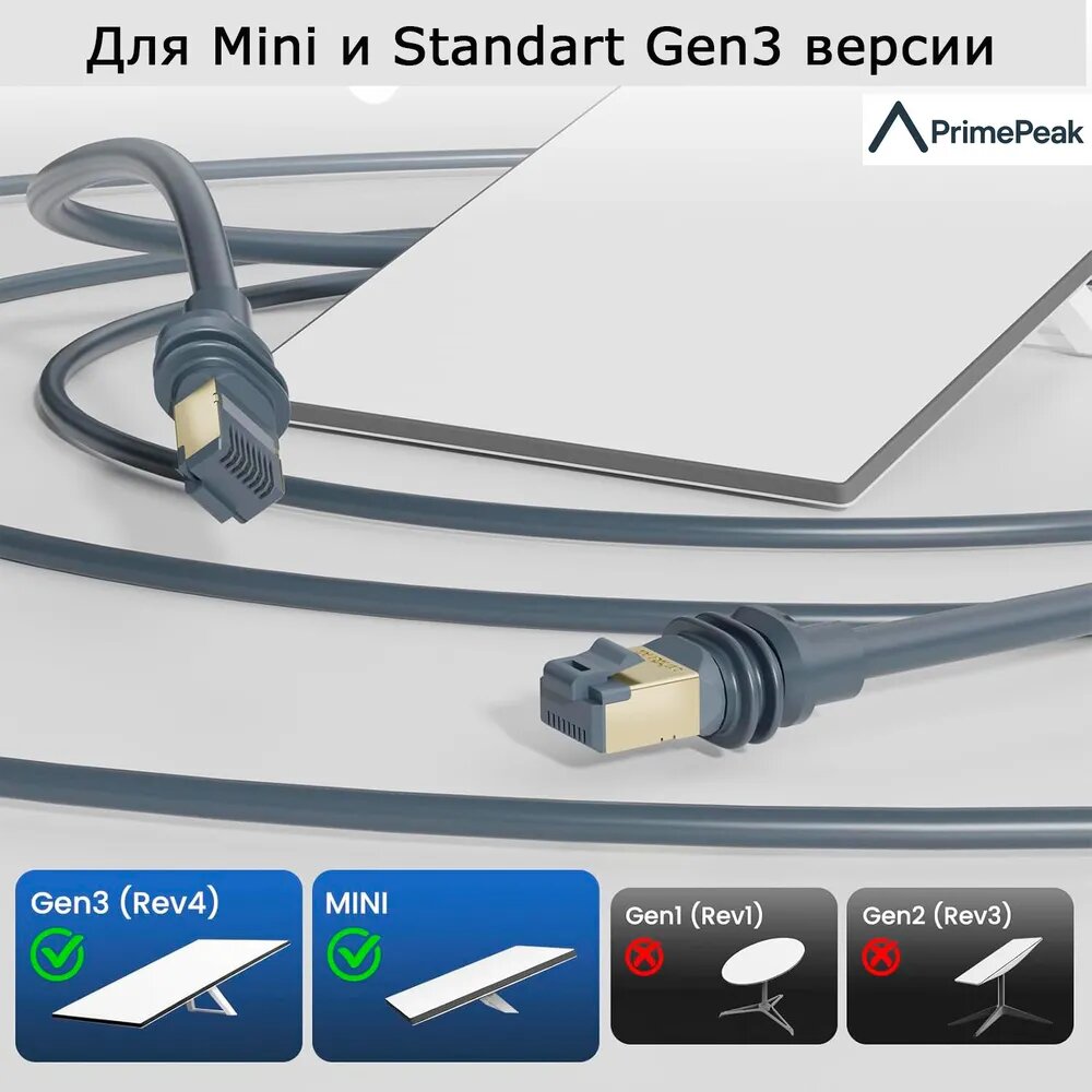 Stargear Кабель для интернет-соединения, 25 м, серый