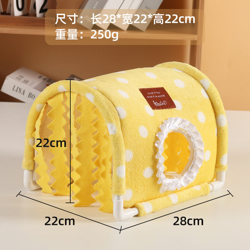 Туннель для морской свинки U-образной формы, осенне-зимний, для маленьких домашних животных, гнездо для кролика, съемный, моющийся, теплый туннель для морской свинки