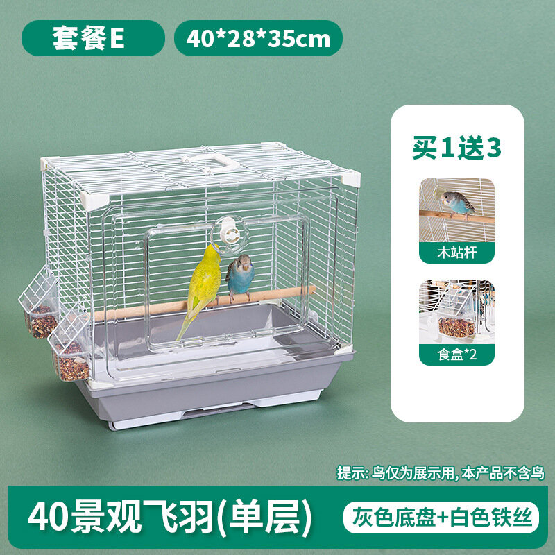 Акриловая клетка для птиц, клетка для волнистых попугаев, клетка для корелл, любовников, зябликов, большая вилла для птиц, декоративная клетка