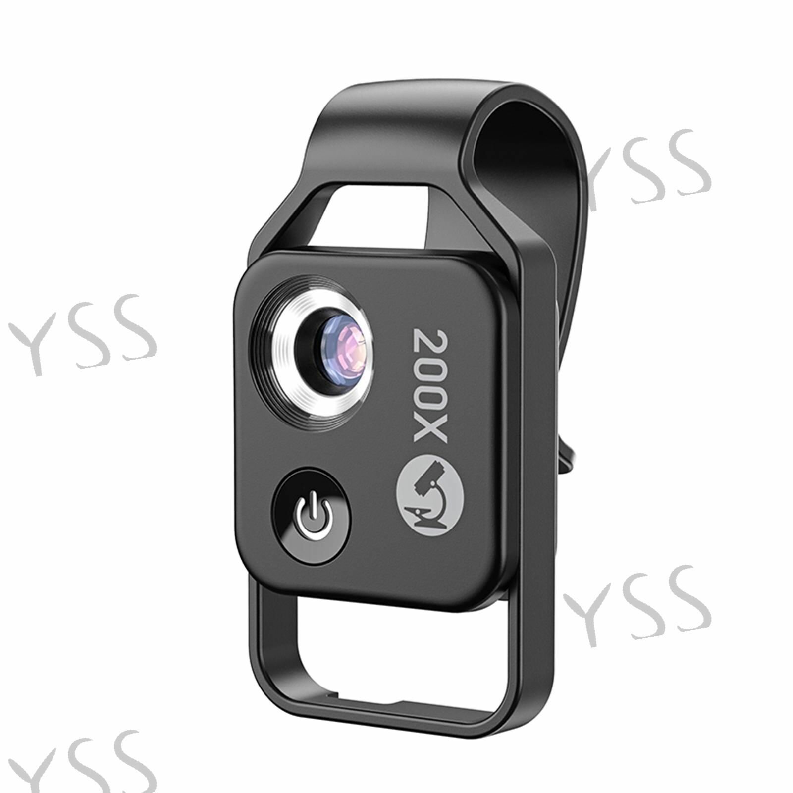 Объектив микроскопа для мобильного телефона 200X с заполняющим светом и универсальной подставкой Встроенный аккумулятор APEXEL MS002