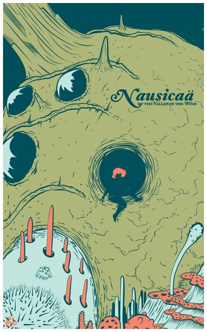 Плакат, постер Miyazaki - Nausicaa/Навсикая из долины ветров на холсте, размер 21х30см
