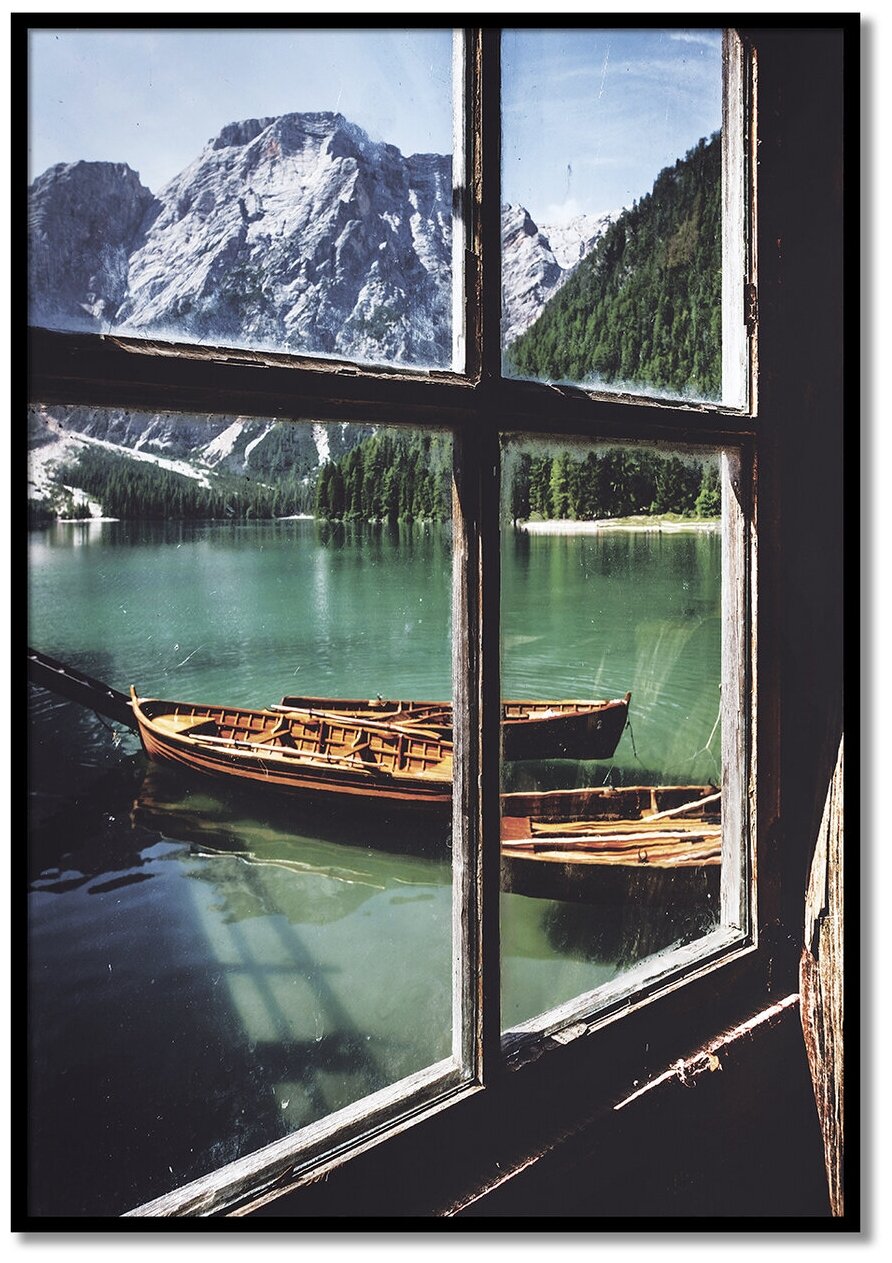 Постер в рамке Postermarkt Вид из окна, 40х50 см