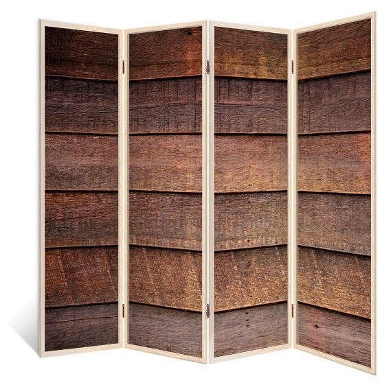 Ширма перегородка Лофт 4 створки кремовый дуб 176х185 см