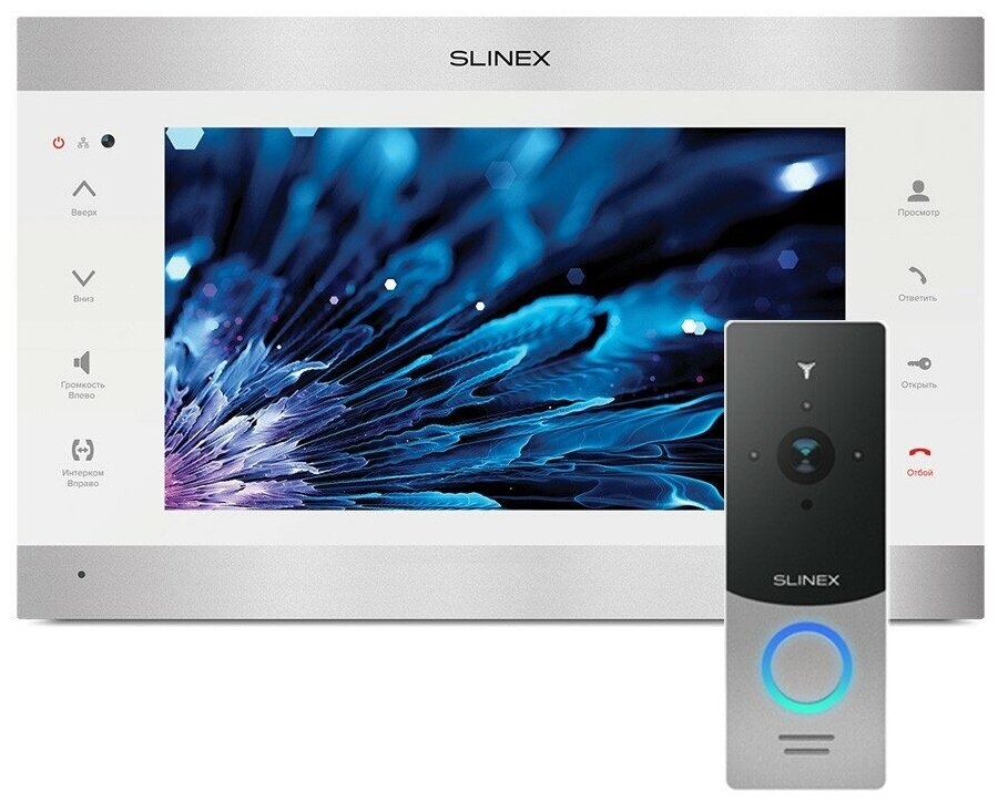 Комплект видеодомофона Slinex SL-10N Cloud с вызывной панелью (белый монитор)