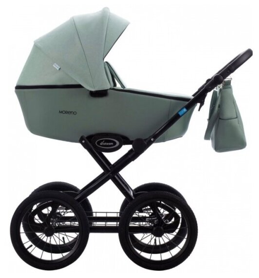 Коляска 2 в 1 Aroteam Moreno SL 01 шалфей + шалфей кожа
