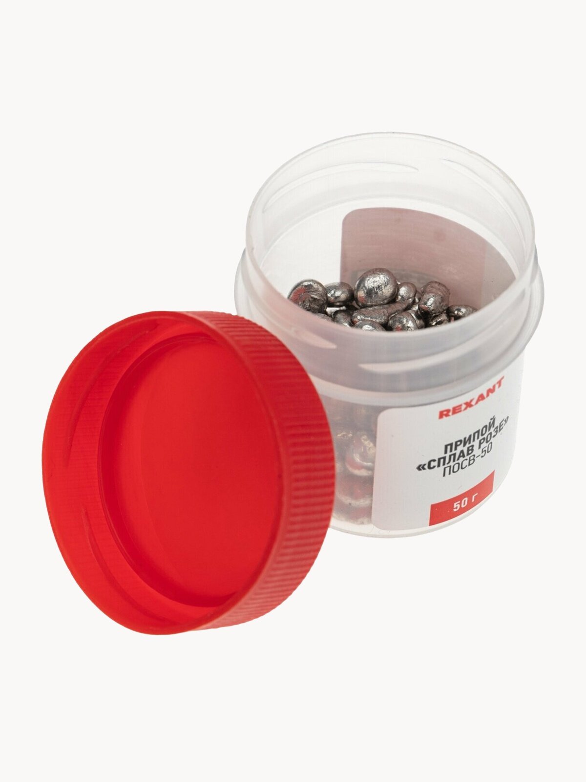 Припой "Сплав Розе" для пайки, олово 25%, свинец 25% , висмут 50%, 50 г REXANT