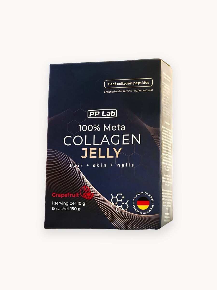 Коллаген желе с витаминам С и гиалуроновой кислотой(говяжий) /PP Lab/15 саше, вкус Грейпфрут, для суставов, кожи, волос