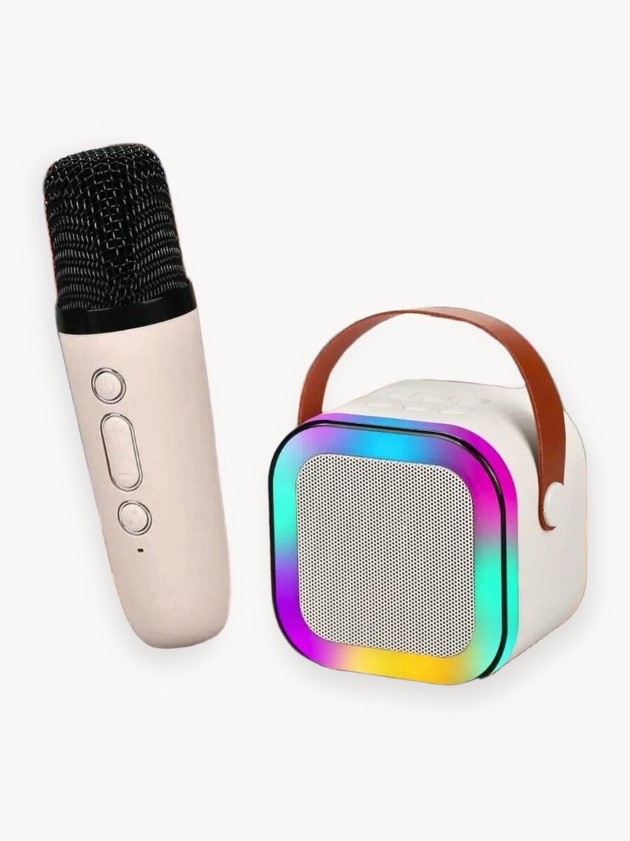 Караоке-система Menron, с беспроводными микрофонами, RGB-подсветкой