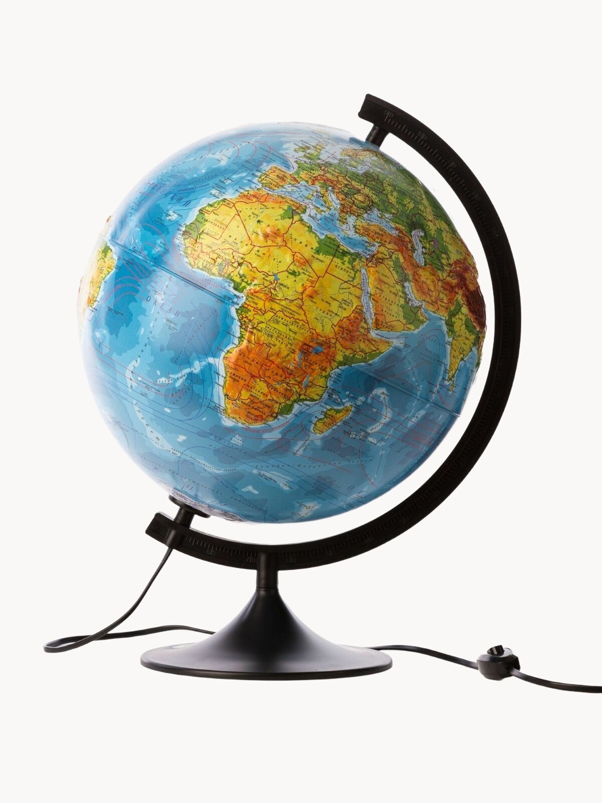 Глобус физико-политический рельефный, Глобен «Классик», диаметр 320 мм, с подсветкой