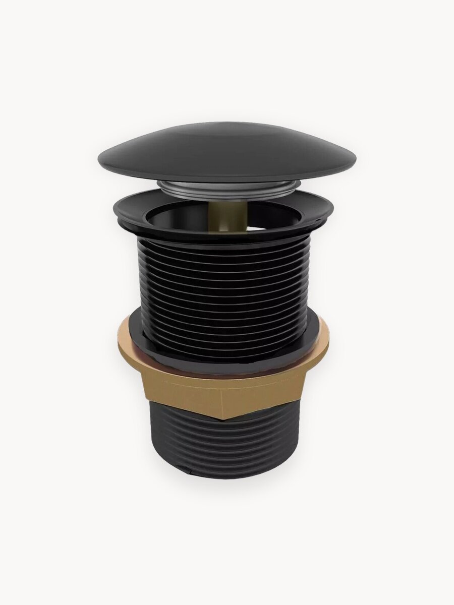 Донный клапан для раковины без перелива Teymi Solli черный матовый T140107