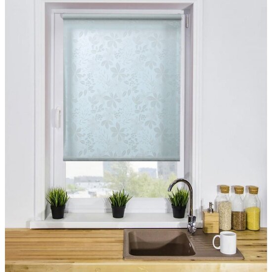 Рулонная штора LM Decor Флауэр 45-01 белый, 67х160 см (4501067 LD)