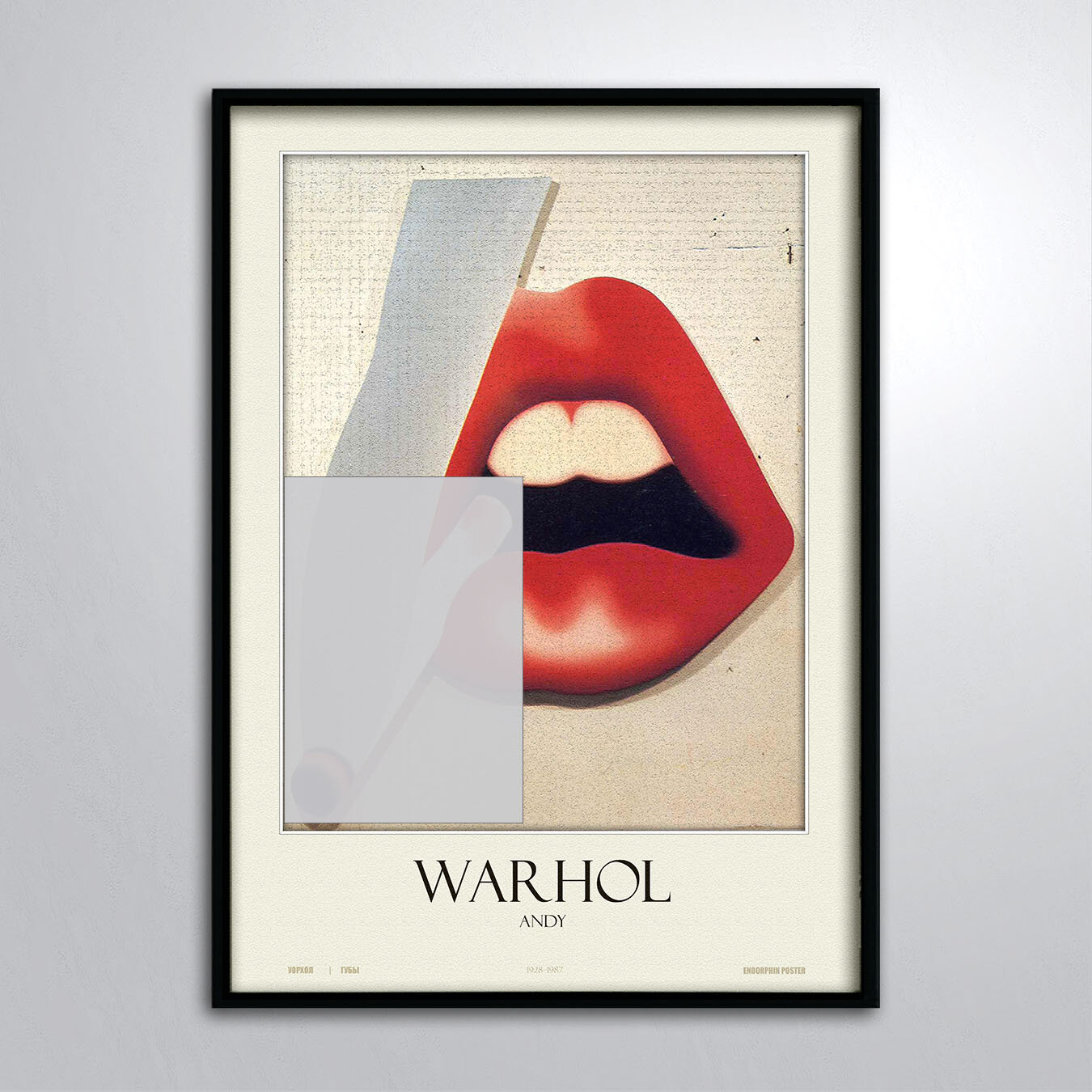 Постер без рамы/Картина на стену/Энди Уорхол Губы Поп арт