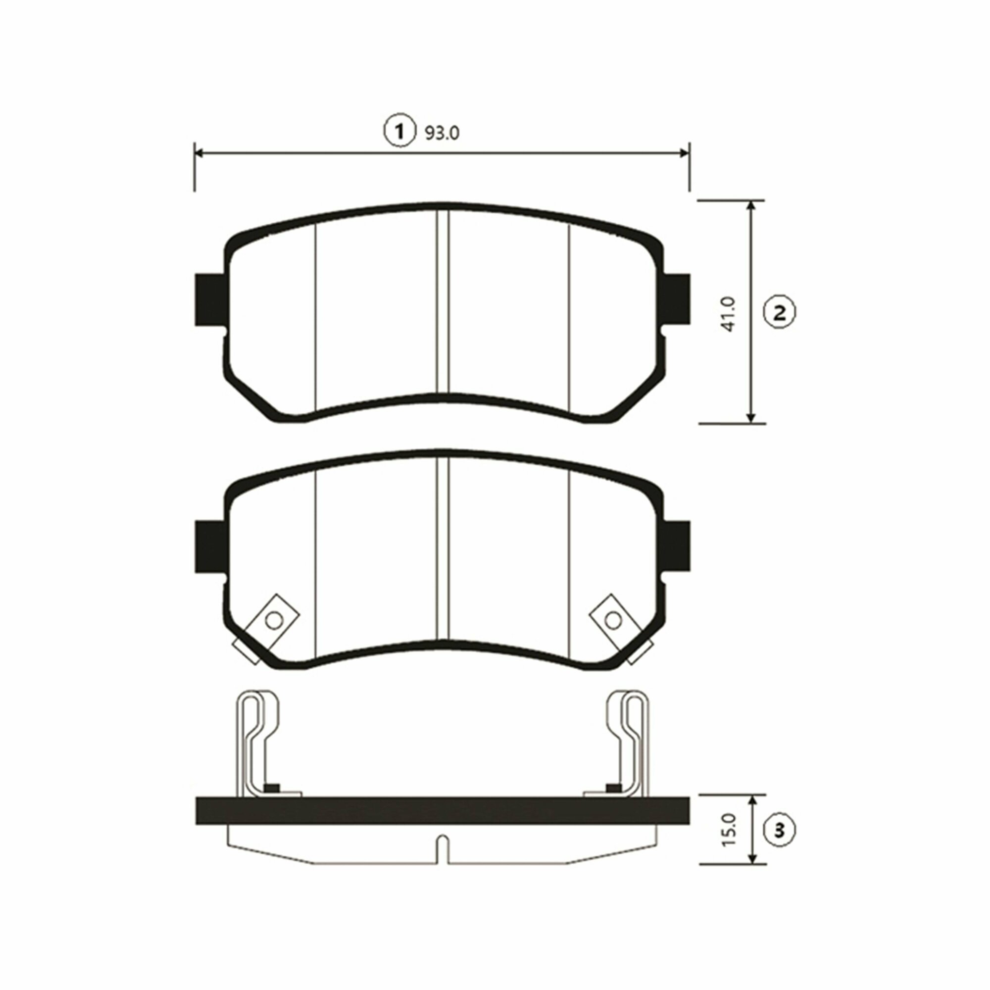 Колодки тормозные Киа Сид Рио Спортейдж Хендай Акцент KIA CEED/RIO/SPORTAGE/HYUNDAI ACCENT/i20/i30/ix35 задние