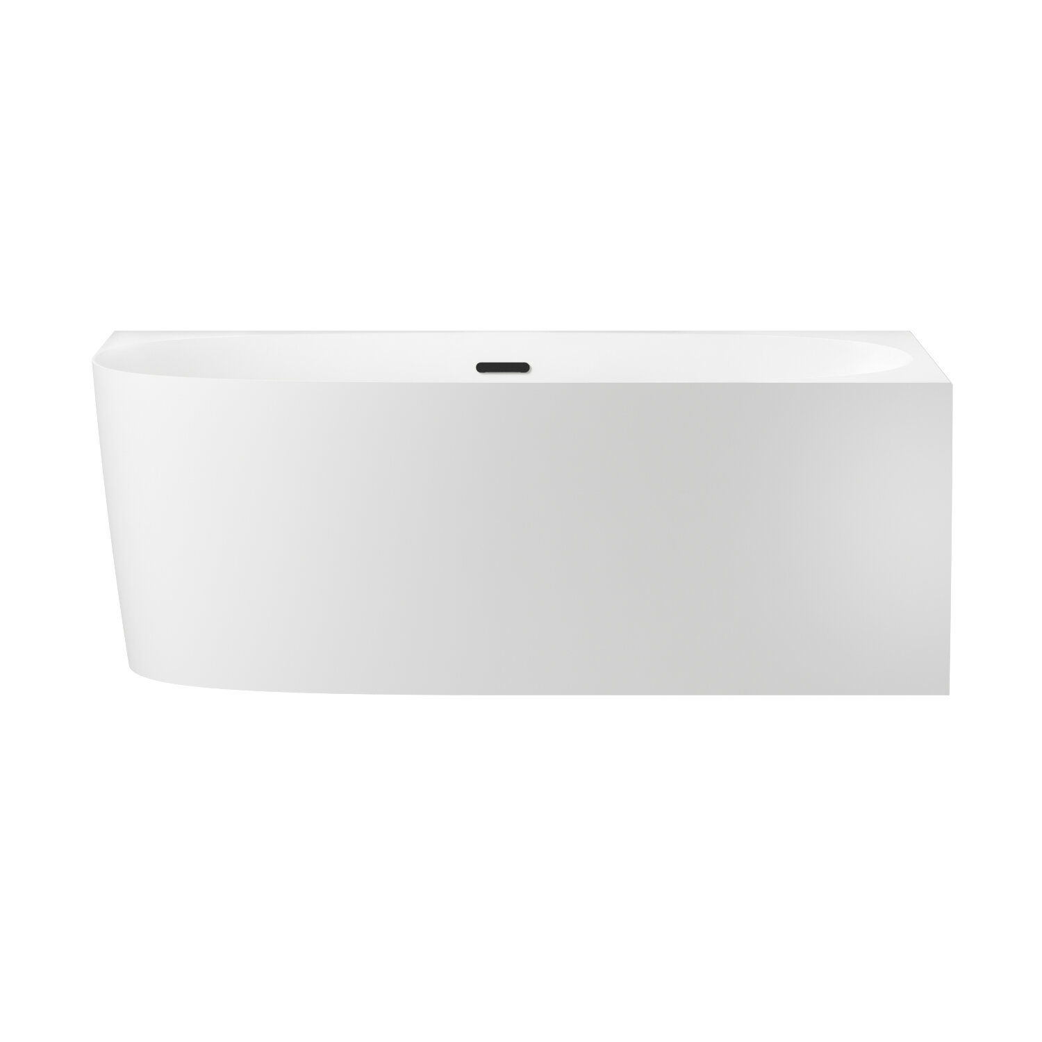 Пристенная угловая ванна акриловая 160 х 75 см с каркасом и экраном Wellsee Belle Spa 2.0 235803003 в наборе 4 в 1: асимметричная ванна белый глянец (правый разворот), каркас, экран, слив-перелив