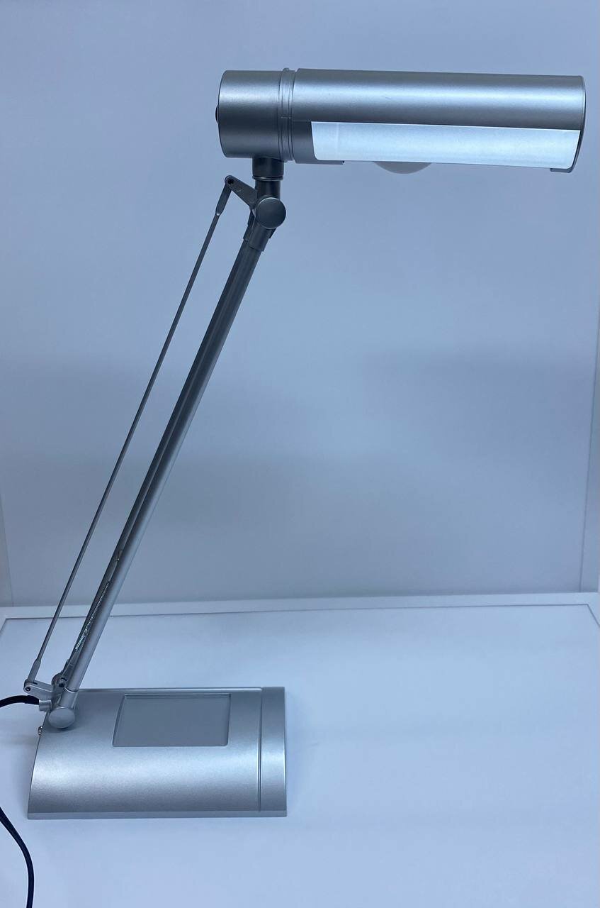 Cветильник, настольный 20 Вт, сэнергосберегающий cеребристый"KT028 LUXEL"