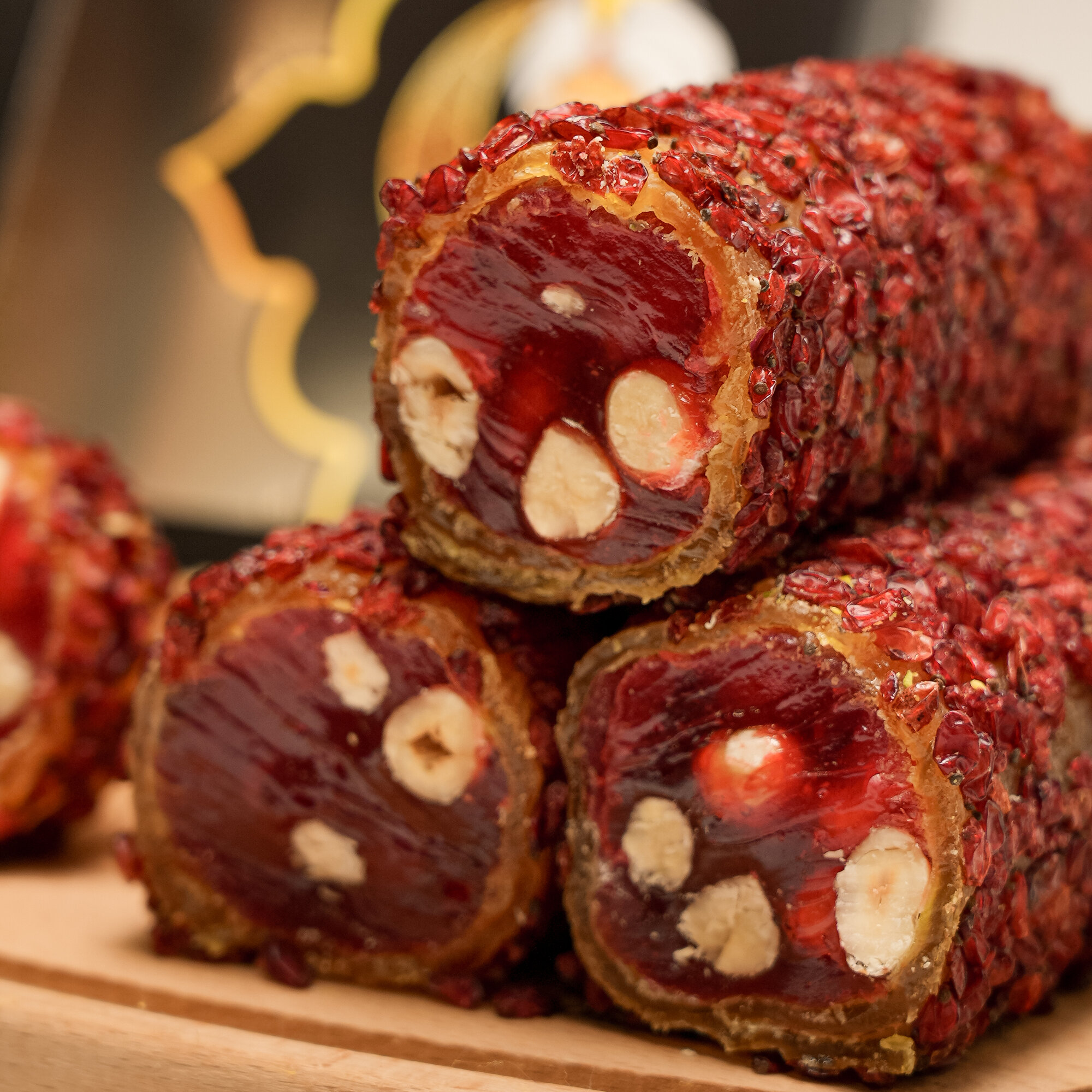 Лукум с лимонной прослойкой, фундуком, барбарисом, инжиром, гранатом 500 гр. Турция