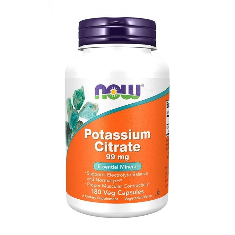 NOW Potassium Citrate (180 вег кап)