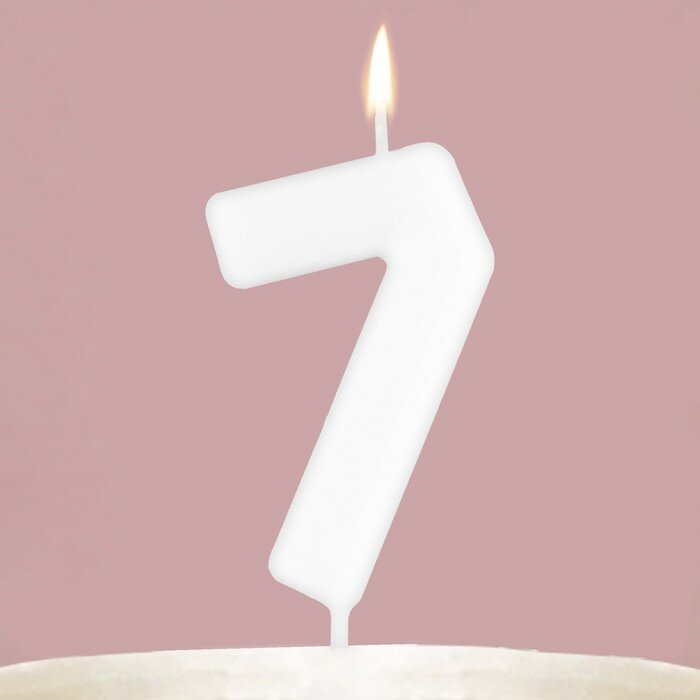 Свеча для торта, цифра «7» , светится в темноте, 4 х 10 см, 10104791