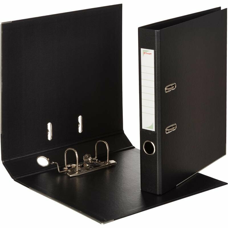 Папка-регистратор Комус Стандарт 50 мм черная, 172035