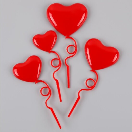 Набор для украшения Страна Карнавалия "Сердца", цвет красный