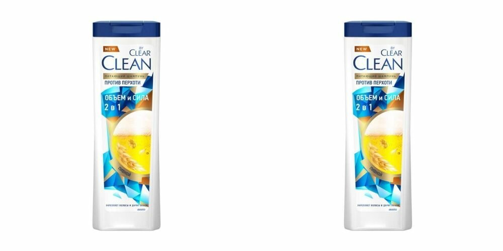 Шампунь и бальзам для волос Клиар Объем и сила, пивной, 365 мл, 2 уп