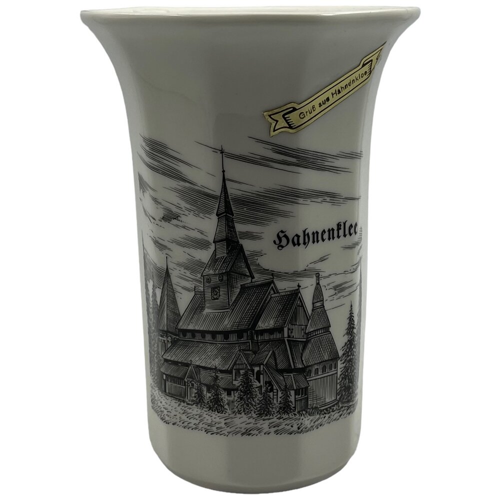 Ваза "Деревянная церковь. Hahnenklee", 15 см, фарфор, 1960-1970 гг, Altenkunstadt, Германия