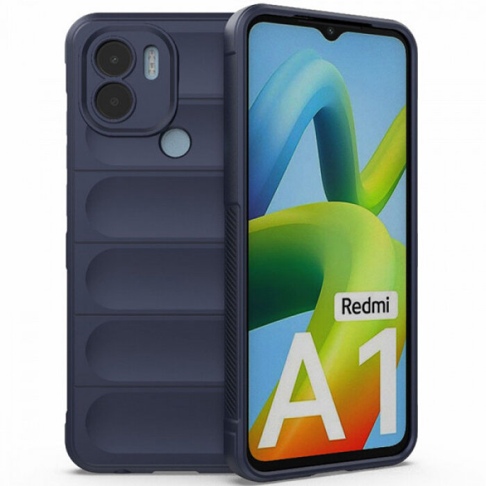 Flex Silicone Противоударный чехол для Xiaomi Redmi A1 Plus / A2 Plus / Poco C51 с защитой камеры и микрофиброй