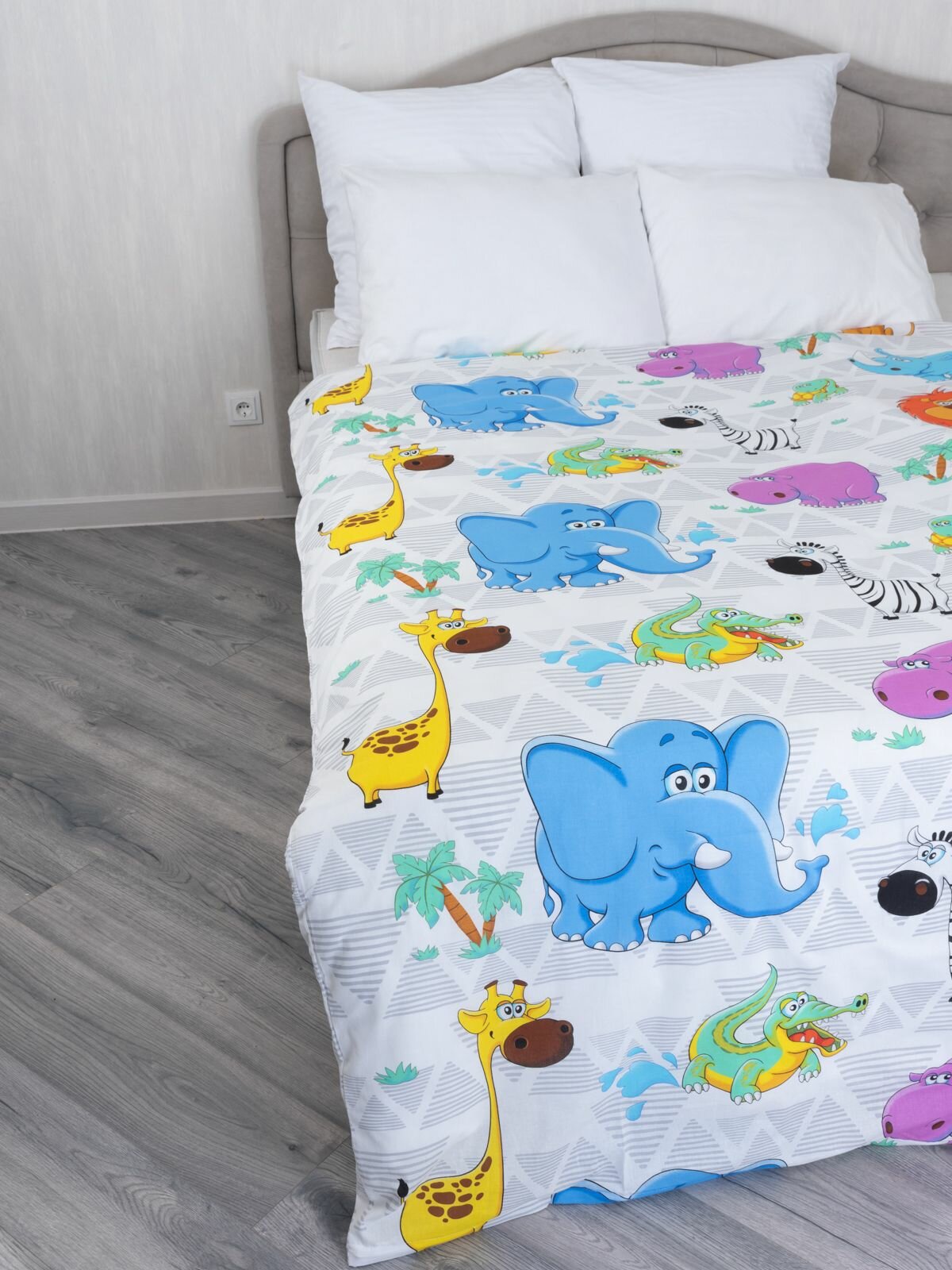 Пододеяльник интетекс, детский, поплин, 147x215 см, оранжевый