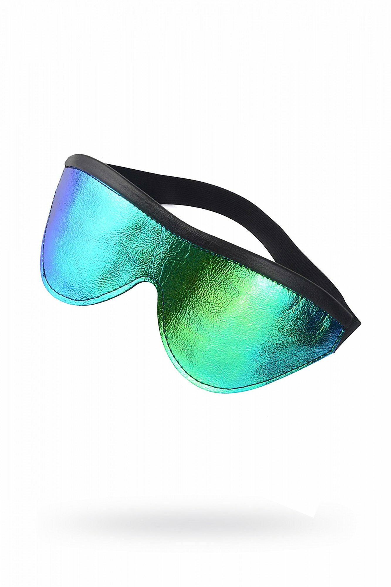 Маска Sitabella голографическая, натуральная кожа, серебристая, OS