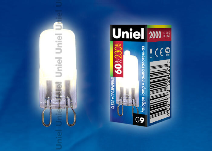 Uniel JCD G9 220V 60W прозрачная JCD-CL-60/G9